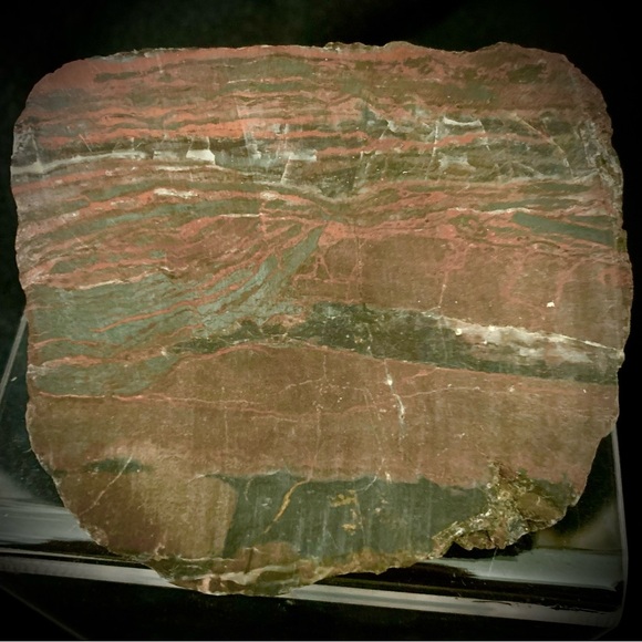 Mother Nature | Accents | Red Green Banded Jasper Slab Natural Iron ...